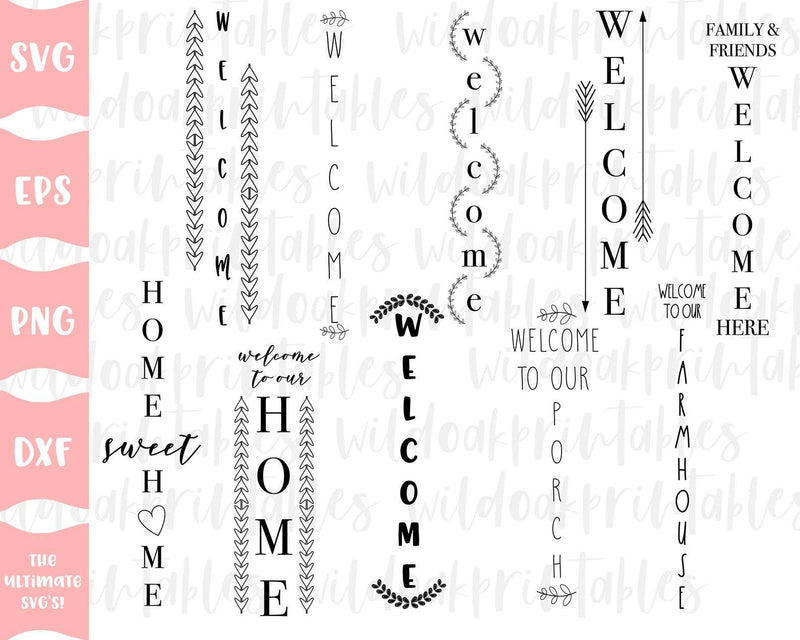 10 porch signs svg bundle, porch bundle signs svg, welcome porch sign ...
