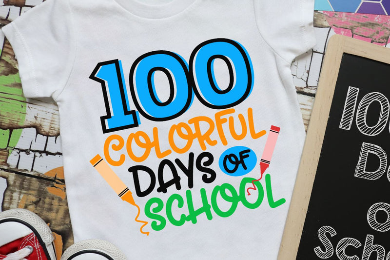 100 Colorful Days Of School - So Fontsy