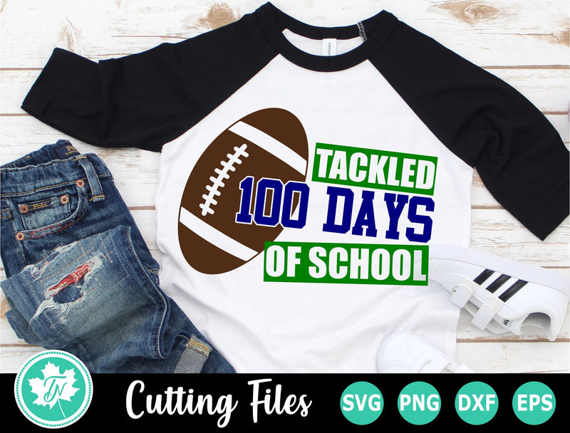 100 Days of School SVG | 100th Day SVG | Football SVG - So Fontsy