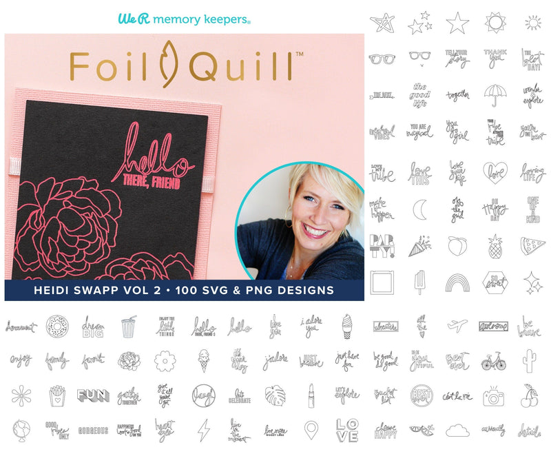 100 Commercial Free Foil Quill Designs by Heidi Swapp | So Fontsy