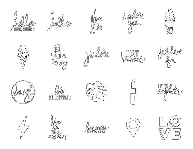 100 Commercial Free Foil Quill Designs by Heidi Swapp | So Fontsy