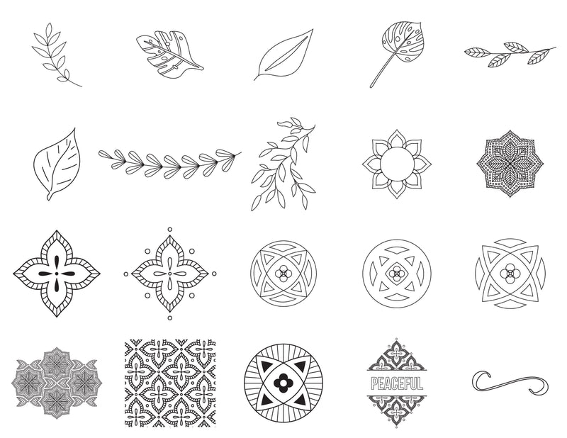 100 Single Line SVG Design Bundle for Foil Quill (Kelly Creates Vol 1 ...