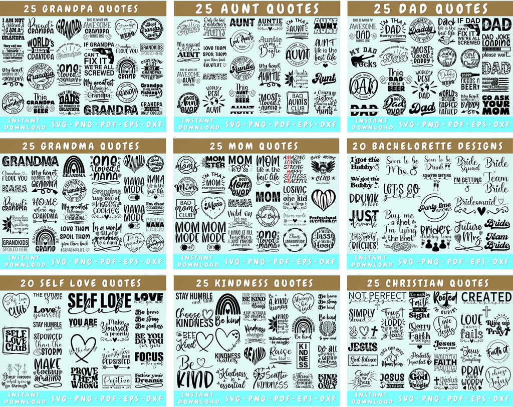 1000+ SVG Quotes Bundle, Big Quotes SVG Bundle, SVG Sayings, SVG ...