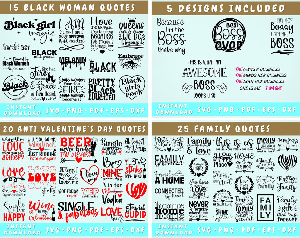 1000+ SVG Quotes Bundle, Big Quotes SVG Bundle, SVG Sayings, SVG ...