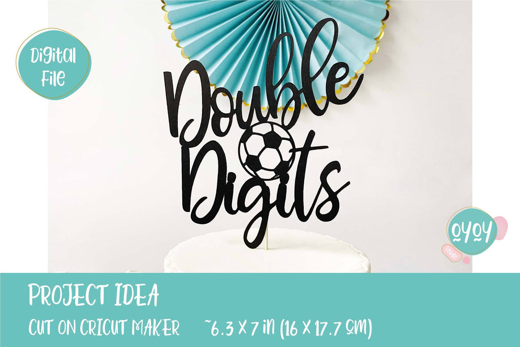 10th Football Birthday SVG | Double Digits Cake Topper SVG - So Fontsy