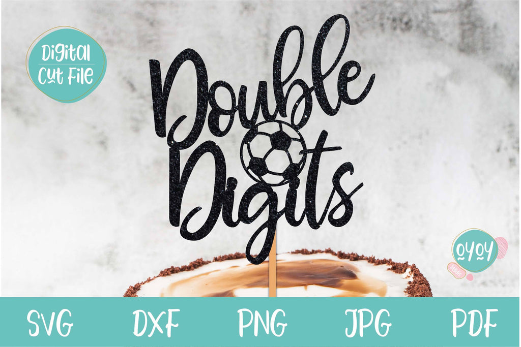 10th Football Birthday SVG | Double Digits Cake Topper SVG - So Fontsy