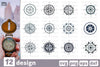 12 Compass designs cricut svg - So Fontsy