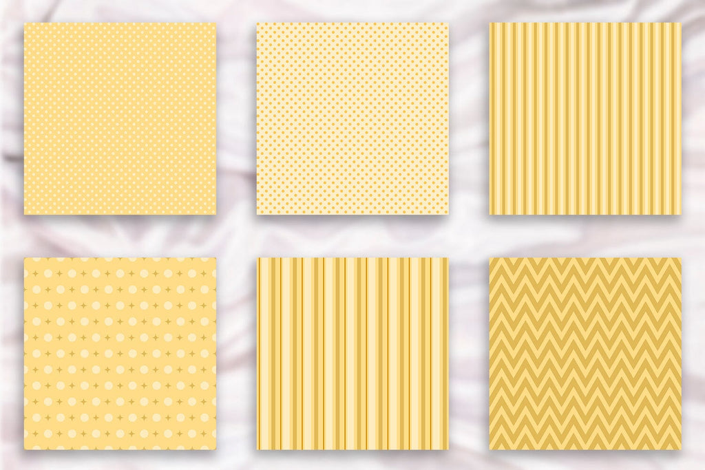 12 Pastel Yellow Digital Papers - So Fontsy