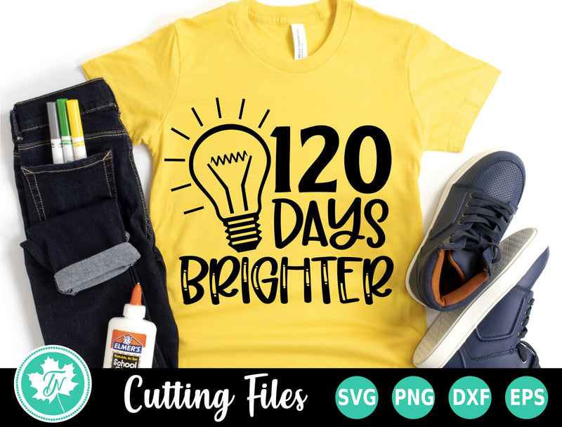 120 Days of School SVG | 120 Days Brighter SVG - So Fontsy