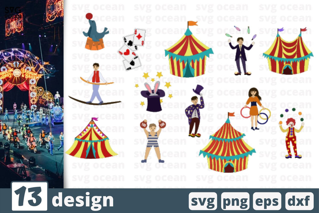 13 Circus designs cricut svg - So Fontsy