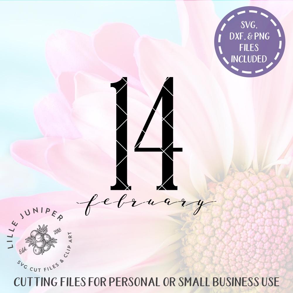 14 February SVG | Valentine's Day svg | Farmhouse Sign Design - So Fontsy
