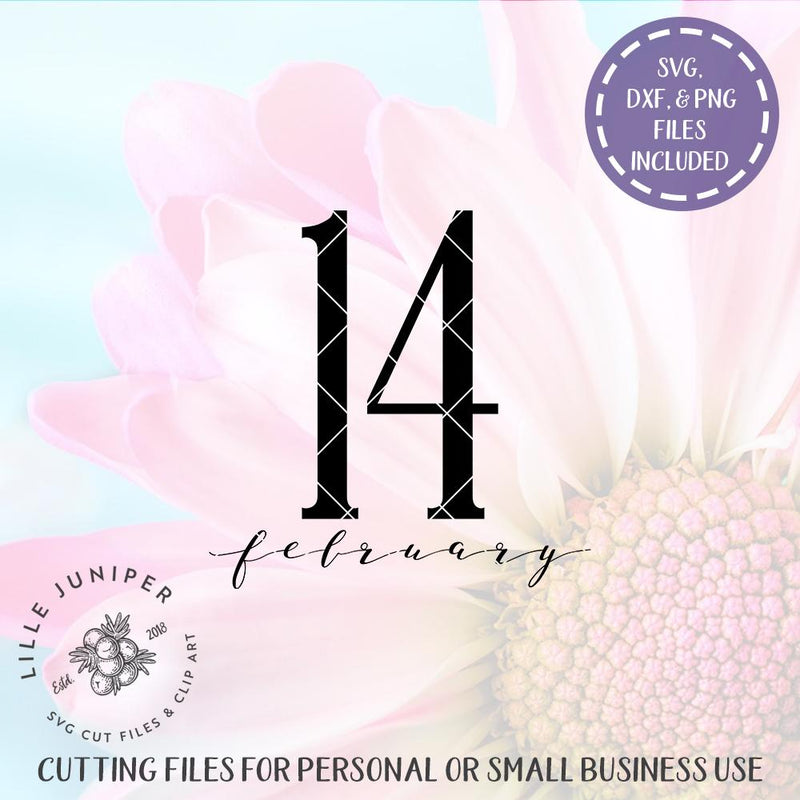 14 February SVG | Valentine's Day svg | Farmhouse Sign Design - So Fontsy
