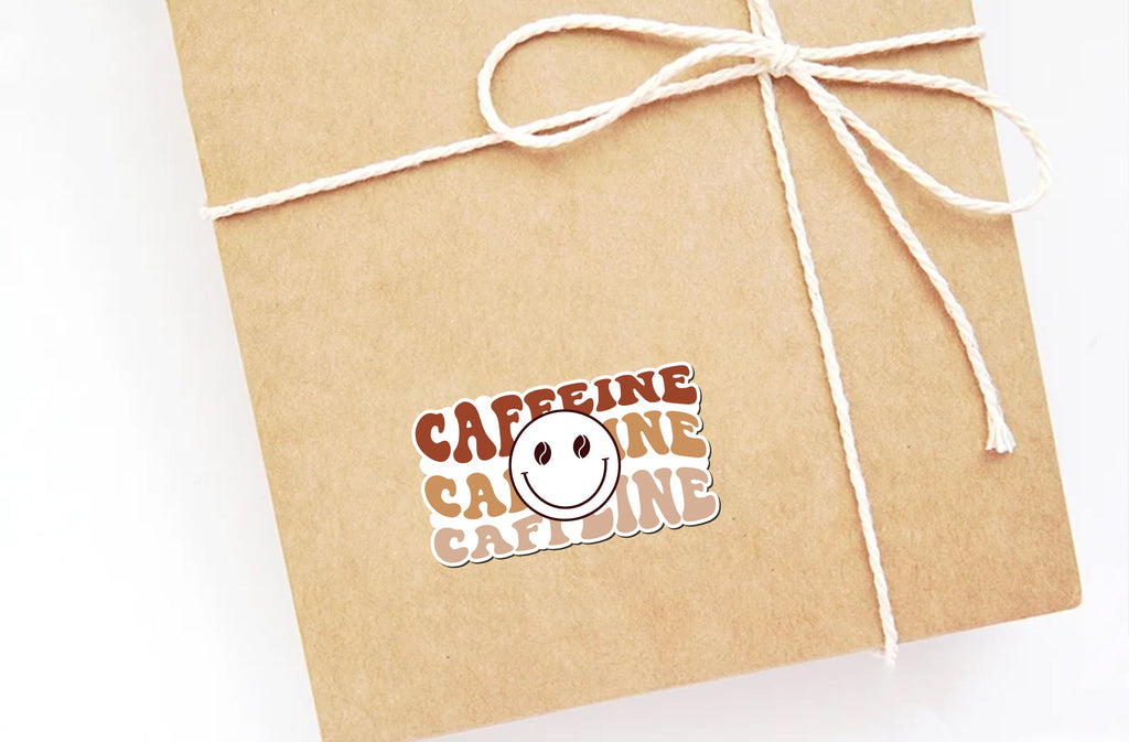 15 Retro Coffee Sticker Bundle, Wavy Coffee Sticker, Coffee Smiley Face ...
