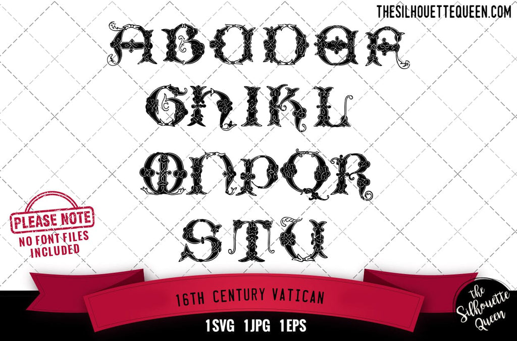 16th Century.Vatican alphabets - ABC letters - So Fontsy