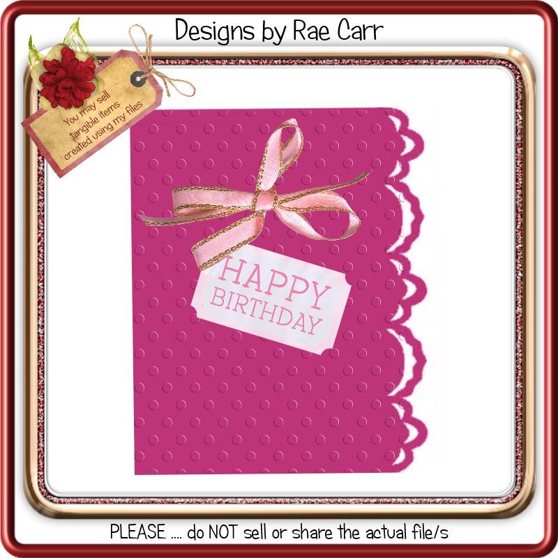 196 Scalloped Border Card - So Fontsy