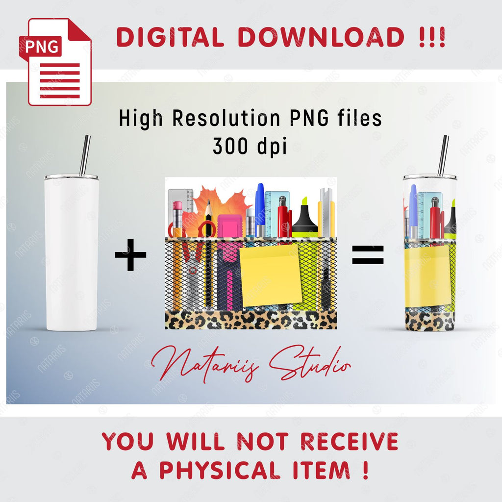 2 Seamless Pen Holder patterns - 20oz SKINNY TUMBLER - So Fontsy