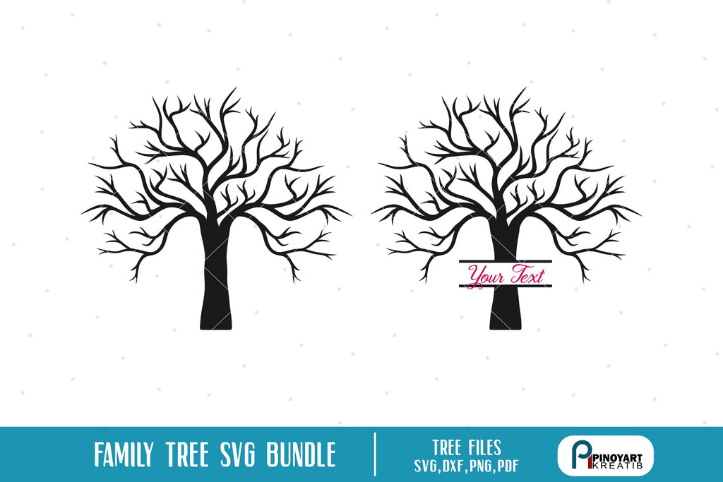 2 Tree Silhouette Svg - So Fontsy