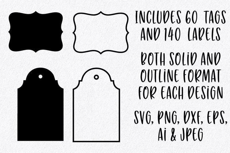 200 Tags and Labels SVG Bundle - So Fontsy