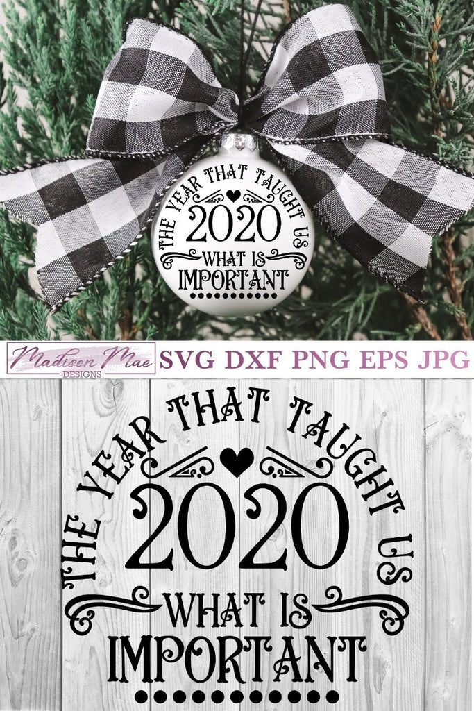 2020 Christmas Ornament Svg - So Fontsy