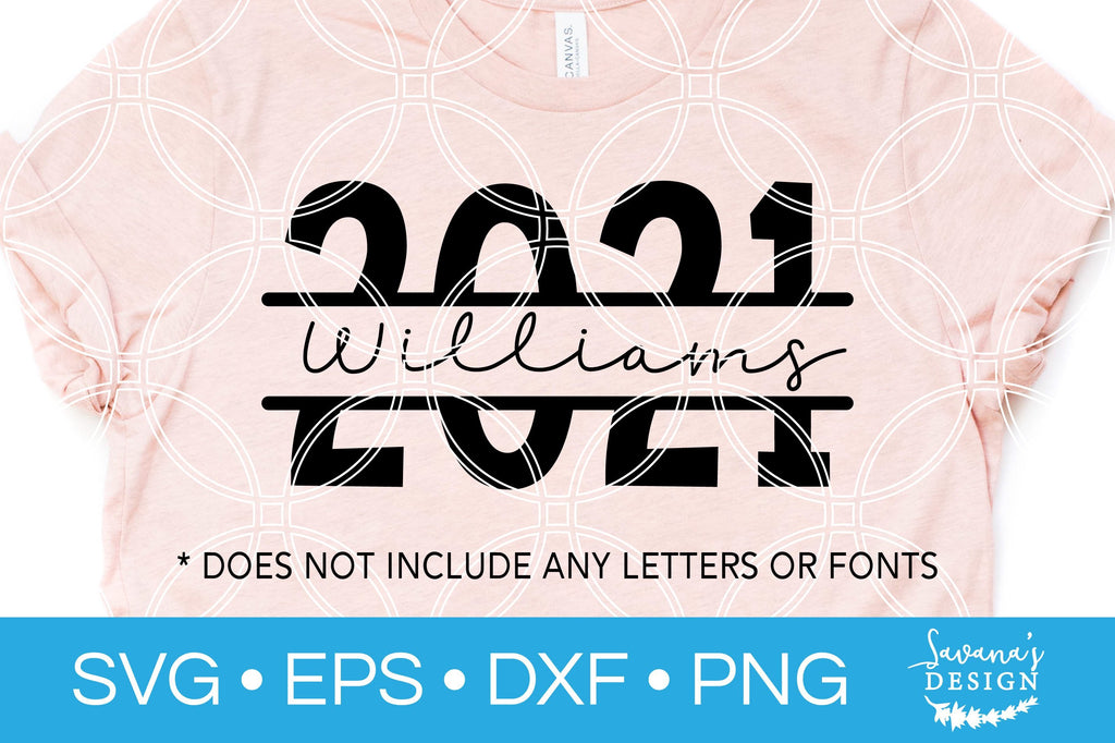 2021 Split Monogram SVG - So Fontsy
