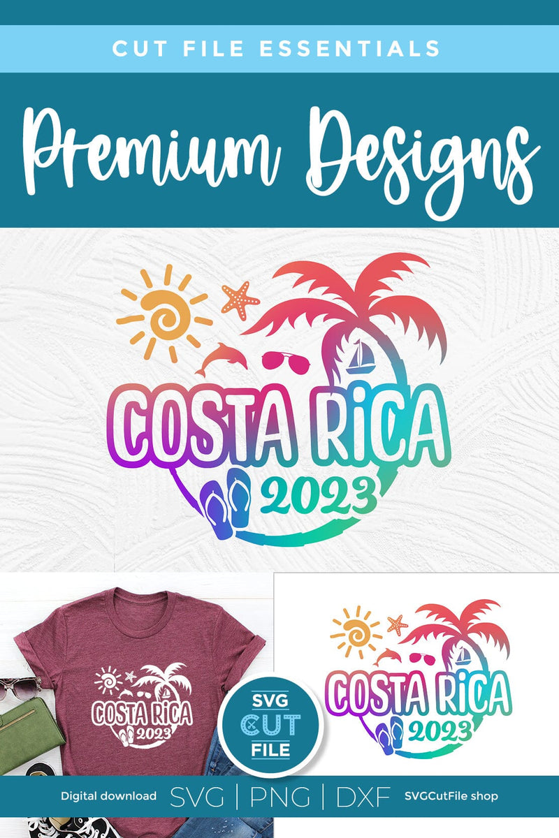 2023 Costa Rica svg - Costa Rica Vacation or Trip Design - So Fontsy