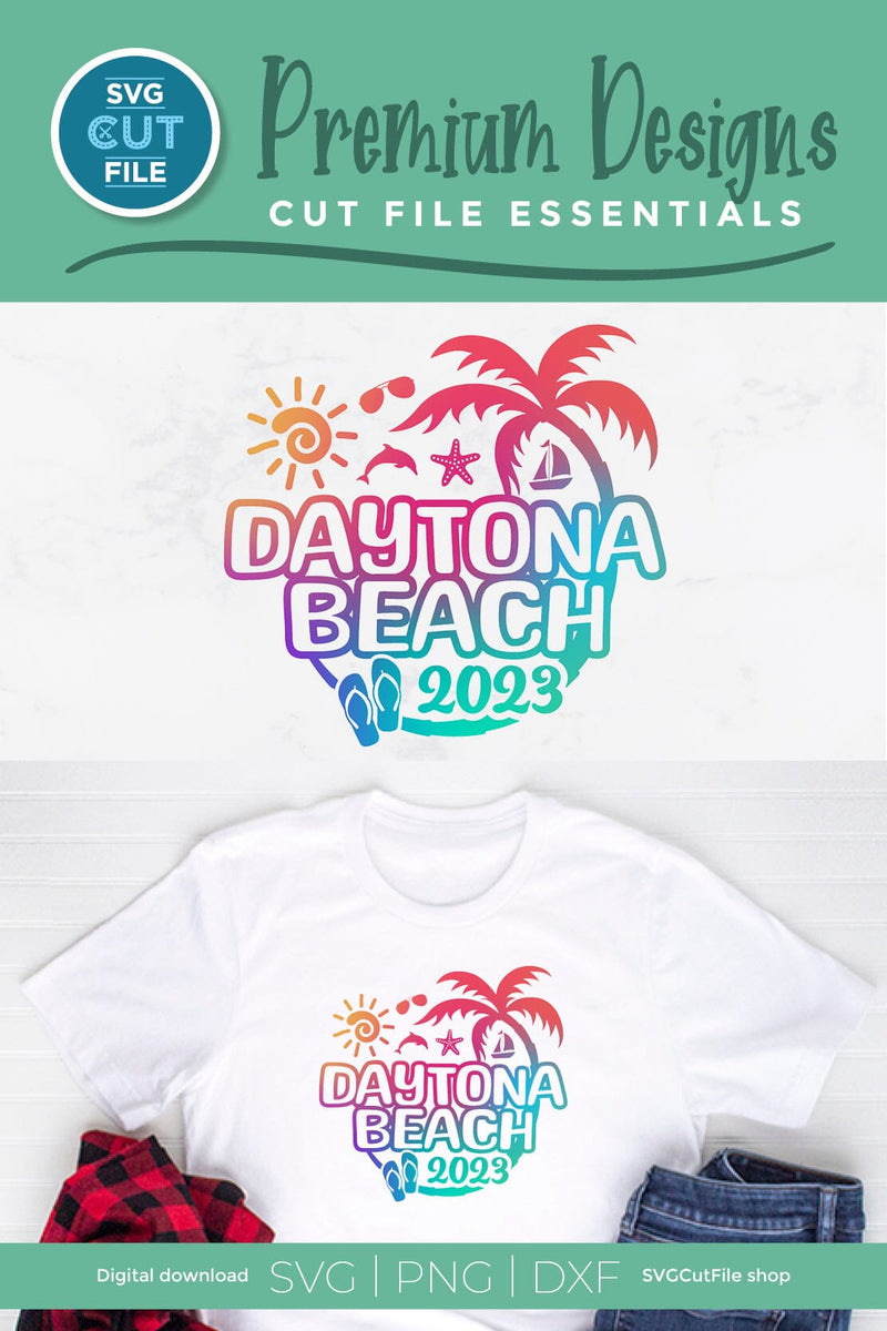2023 Daytona Beach svg - Daytona Beach Florida Vacation or Trip Design ...