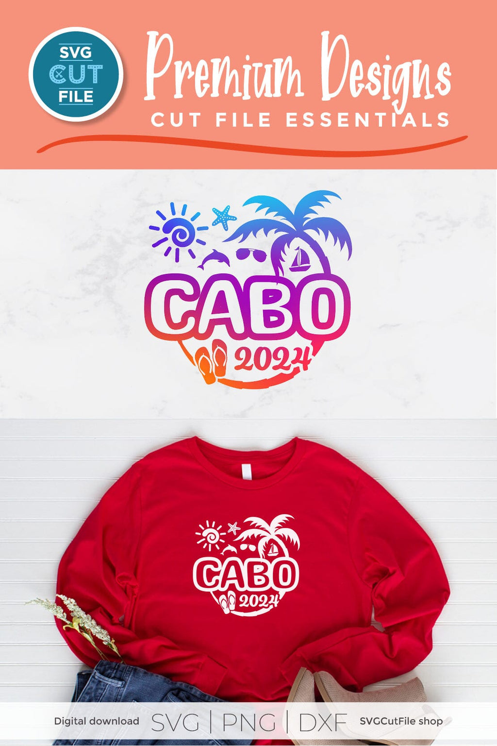 2024 Cabo svg - Cabo Mexico Vacation Trip Design - So Fontsy