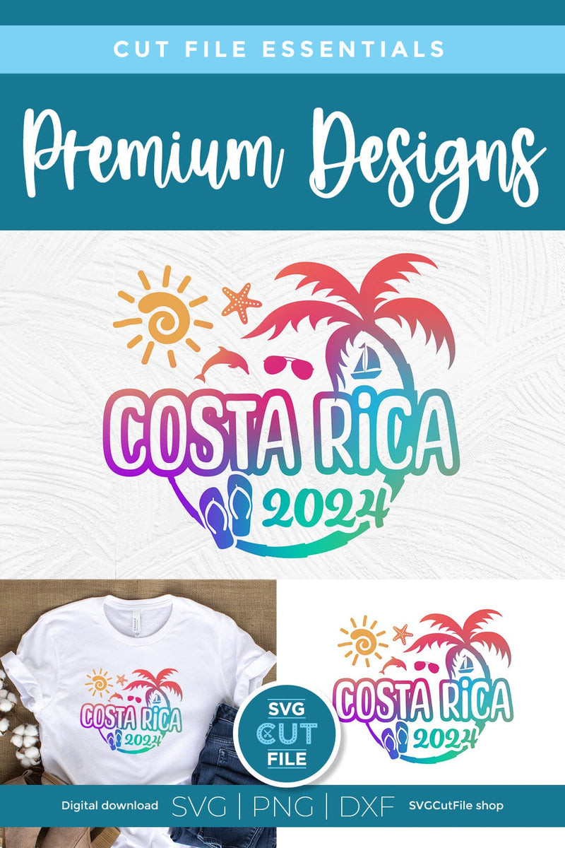 2024 Costa Rica svg - Costa Rica Vacation or Trip Design - So Fontsy