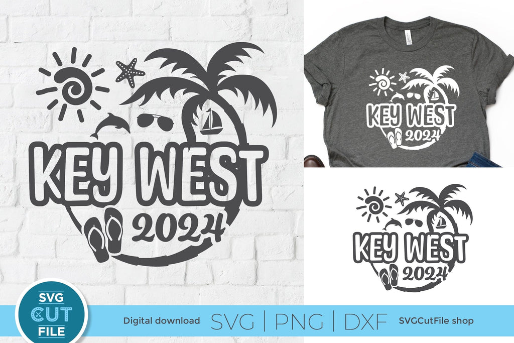2024 Key West svg - Key West Florida Vacation or Trip - So Fontsy