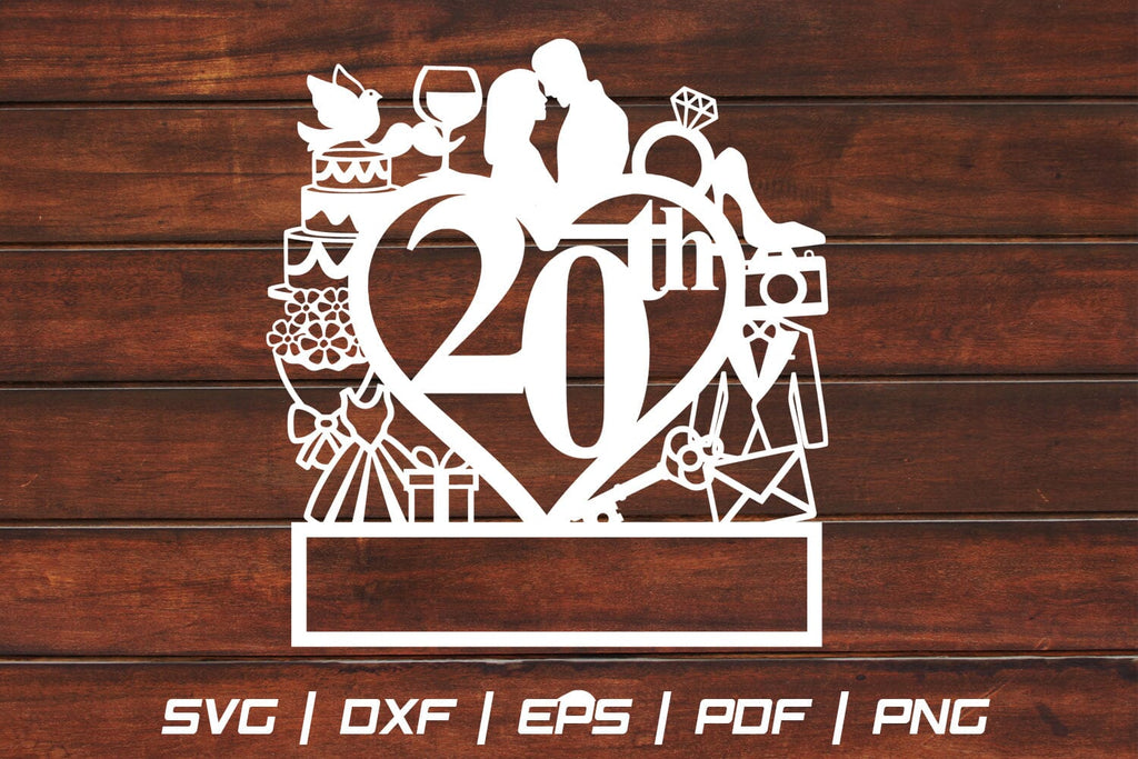 20th Anniversary Craft Paper cut - So Fontsy