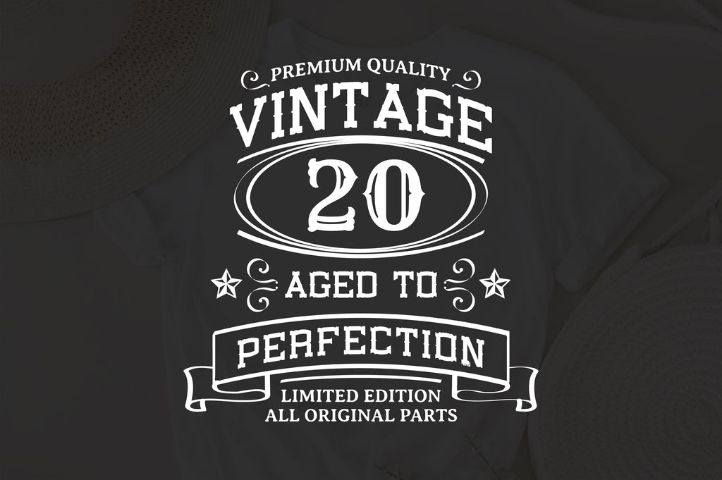 20th Birthday SVG, Vintage Birthday, limited edition svg, funny ...