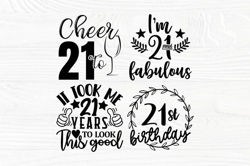 21st Birthday SVG, Happy Birthday Svg, 21 and Fabulous Svg, Twenty One ...