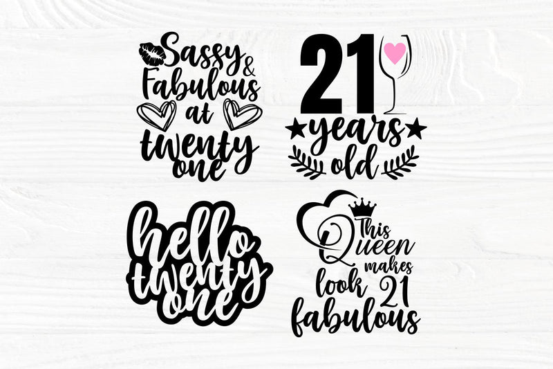 21st Birthday SVG, Happy Birthday Svg, 21 and Fabulous Svg, Twenty One ...