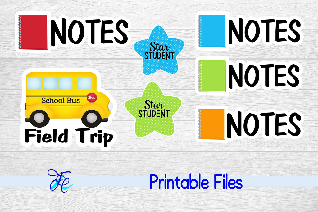 22 School Stickers - So Fontsy