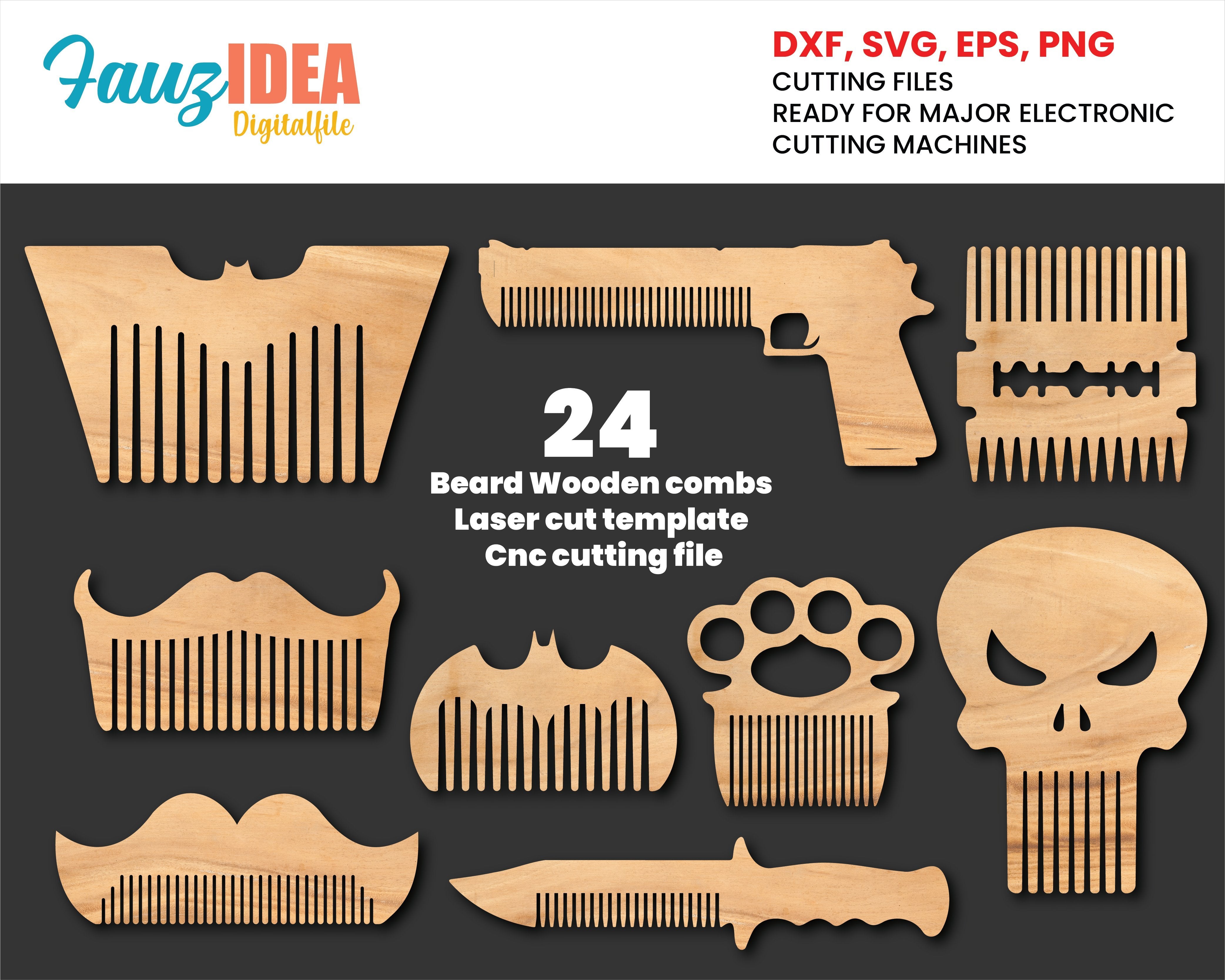 24 Hair combs bundle, Beard combs svg, Combs svg files, Comb plans cnc ...