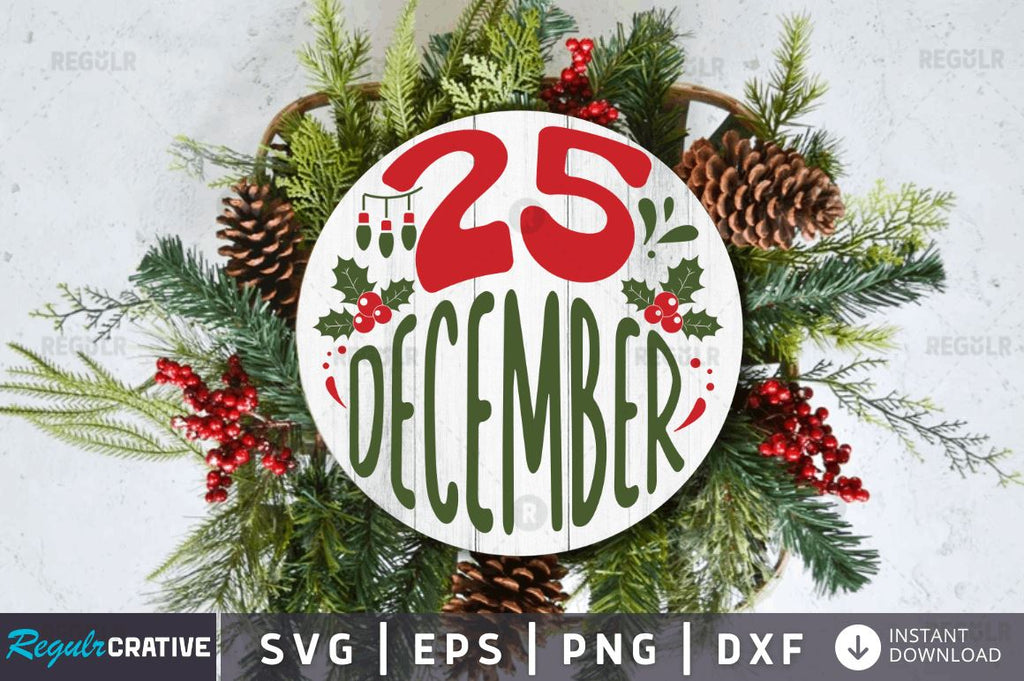 25 december SVG - So Fontsy