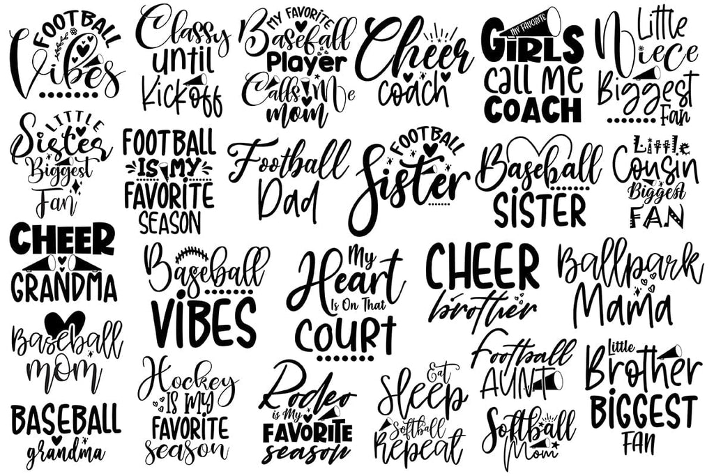 25 Sports SVG Bundle, Baseball Svg Bundle, Football svg - So Fontsy