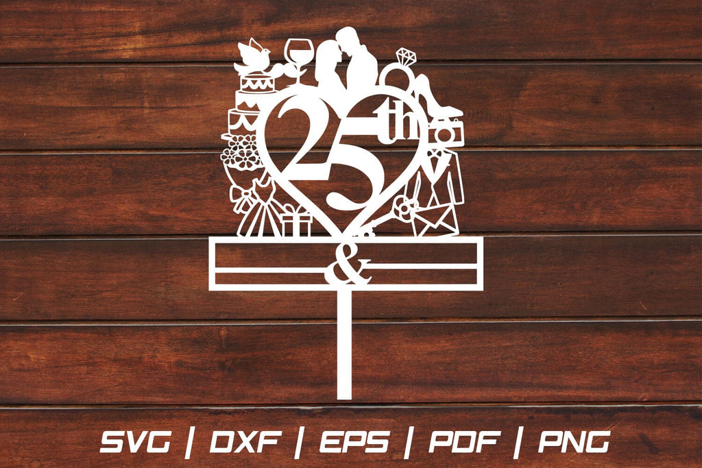 25th Anniversary Craft Paper cut - So Fontsy