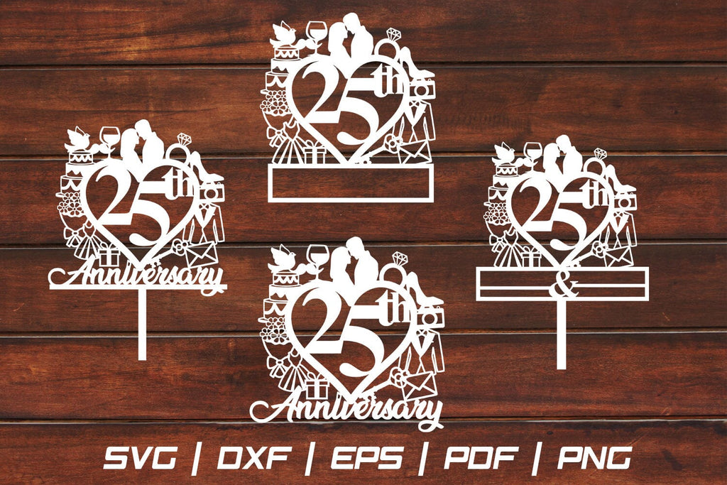 25th Anniversary Craft Paper cut - So Fontsy