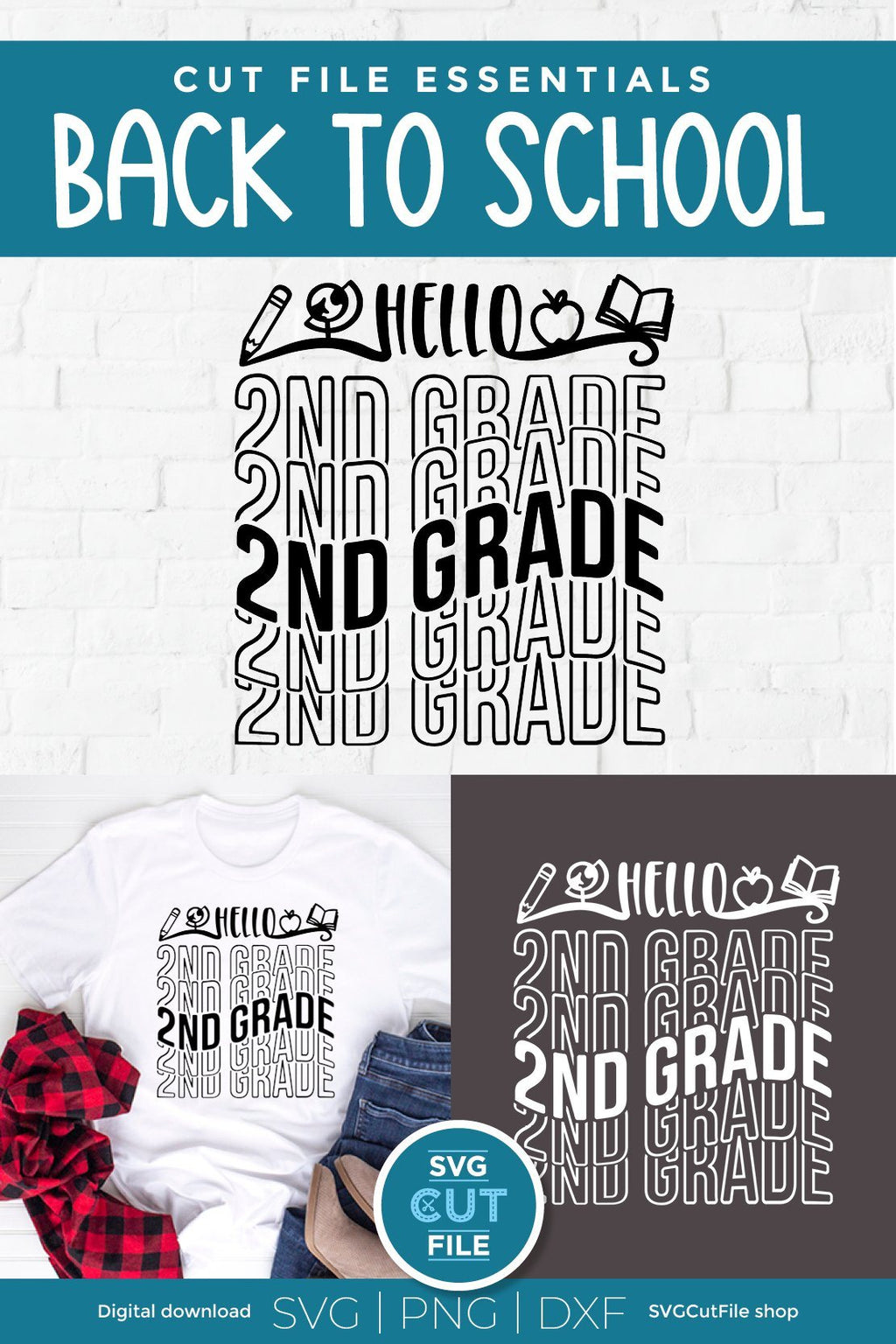 2nd Grade svg, 2nd grader svg, second grade teacher svg - So Fontsy