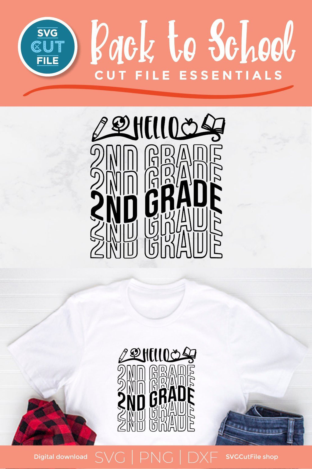 2nd Grade svg, 2nd grader svg, second grade teacher svg - So Fontsy