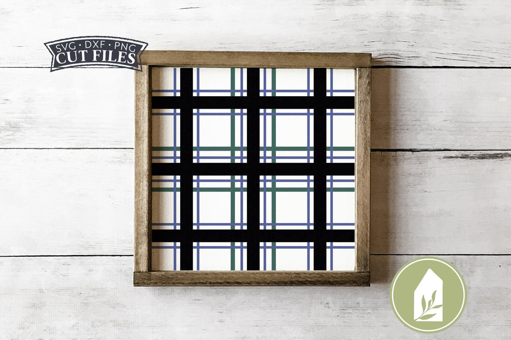 3-Color Plaid SVG Files | Farmhouse SVG - So Fontsy