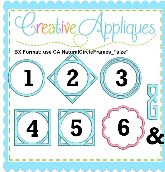 3 Letter Circle Monogram Embroidery Font - So Fontsy