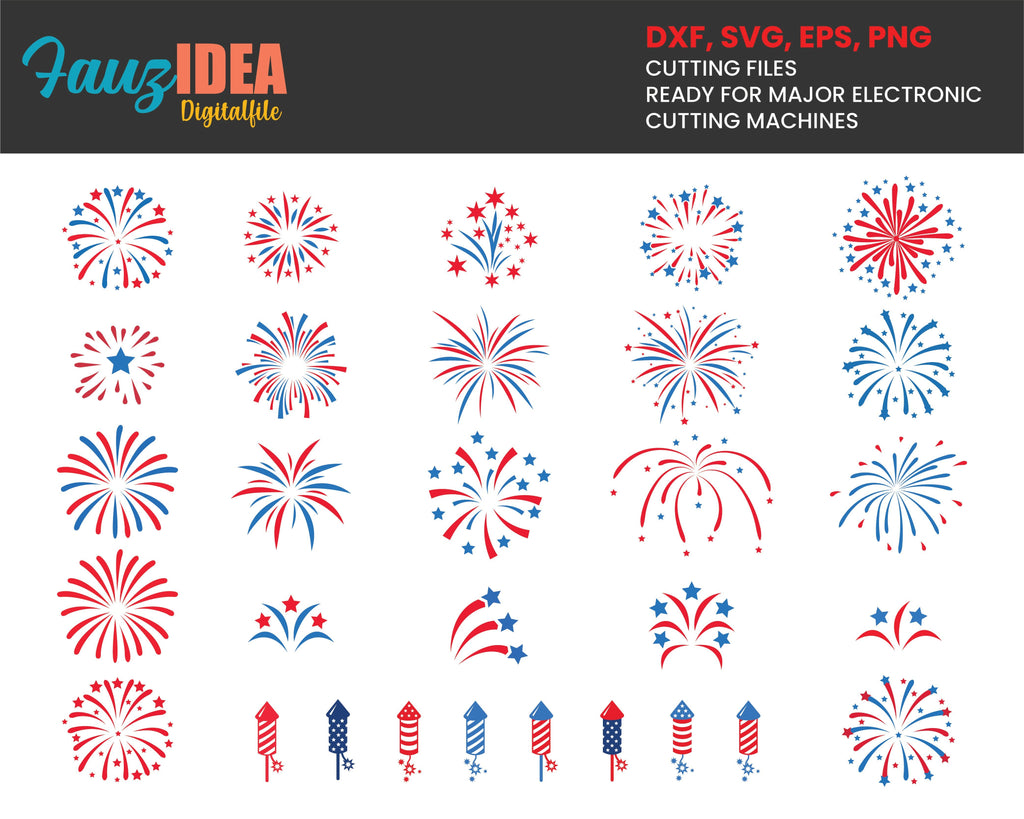 30 4th of July Fireworks SVG, Fireworks SVG, Independence Day Svg ...