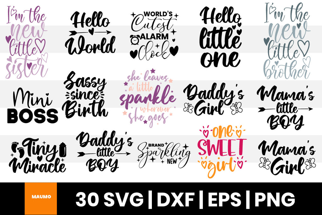 30 Baby or toddler svg bundle - So Fontsy