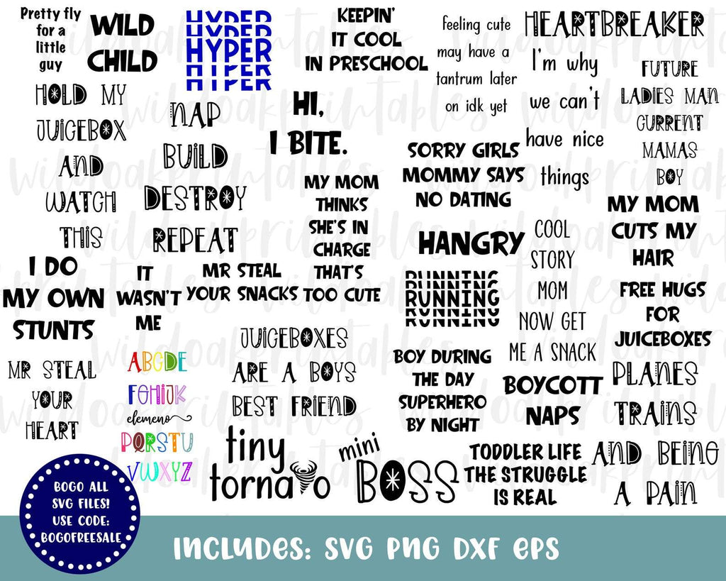 30 funny toddler svg bundle, toddler svgs, sarcastic boy svgs, sarcasm ...
