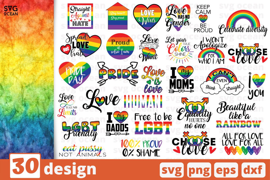 30 LGBT quotes cricut svg - So Fontsy