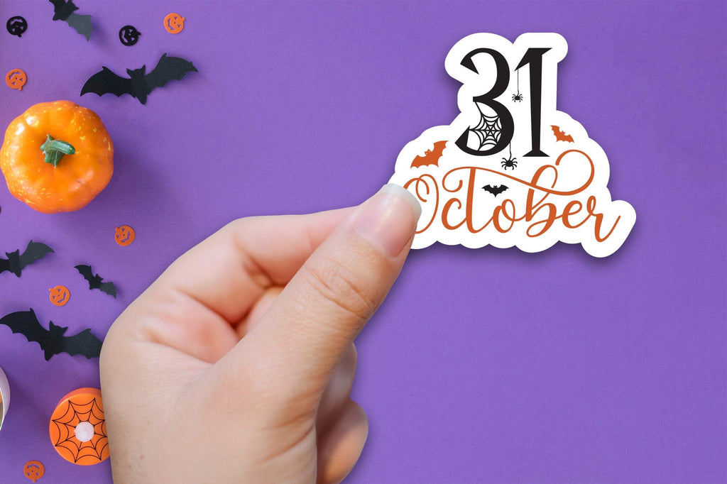 31 October PNG, Halloween Printable Stickers - So Fontsy