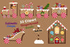 33 Clipart Gingerbread Christmas Train Bundle – Alphabet - So Fontsy
