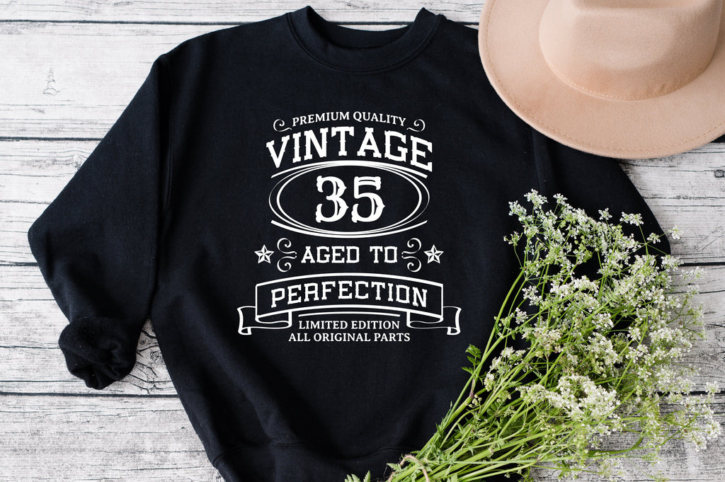 35th Birthday SVG, Vintage Birthday, limited edition svg, funny ...